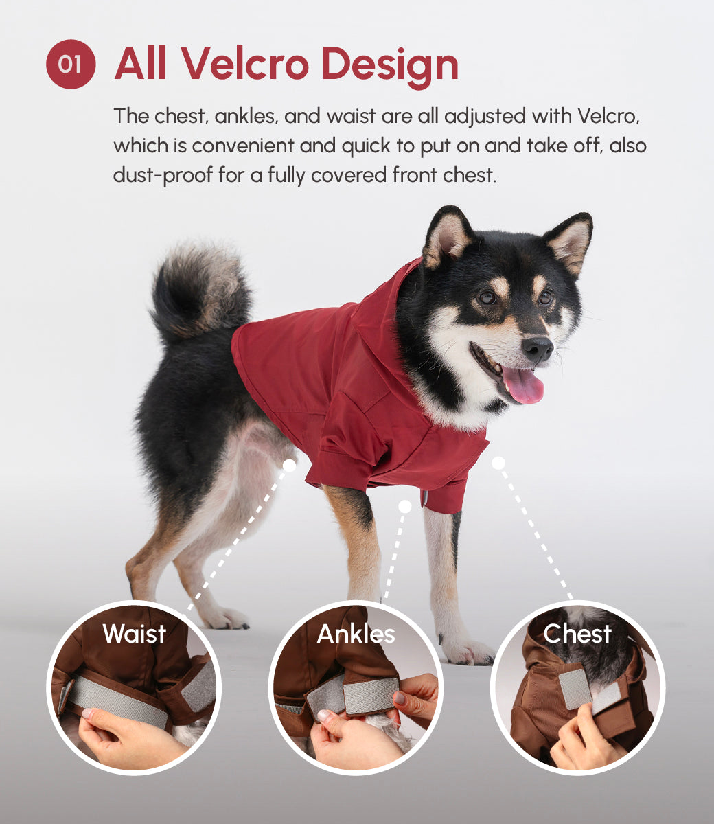 ｜PEHOM｜TRIBECA ADJUSTABLE VELCRO RAINCOAT - BURGUNDY – pehomnyc