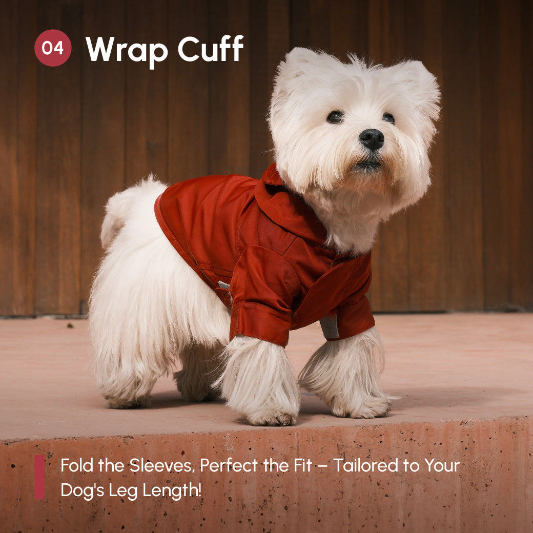 ｜PEHOM｜TRIBECA ADJUSTABLE VELCRO RAINCOAT - BURGUNDY – pehomnyc