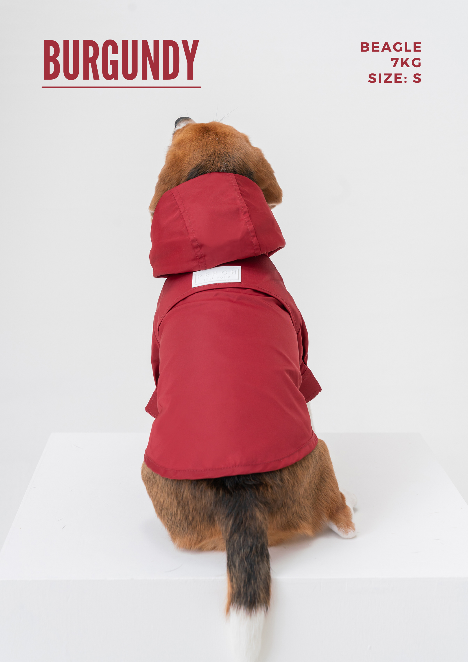 ｜PEHOM｜TRIBECA ADJUSTABLE VELCRO RAINCOAT - BURGUNDY – pehomnyc